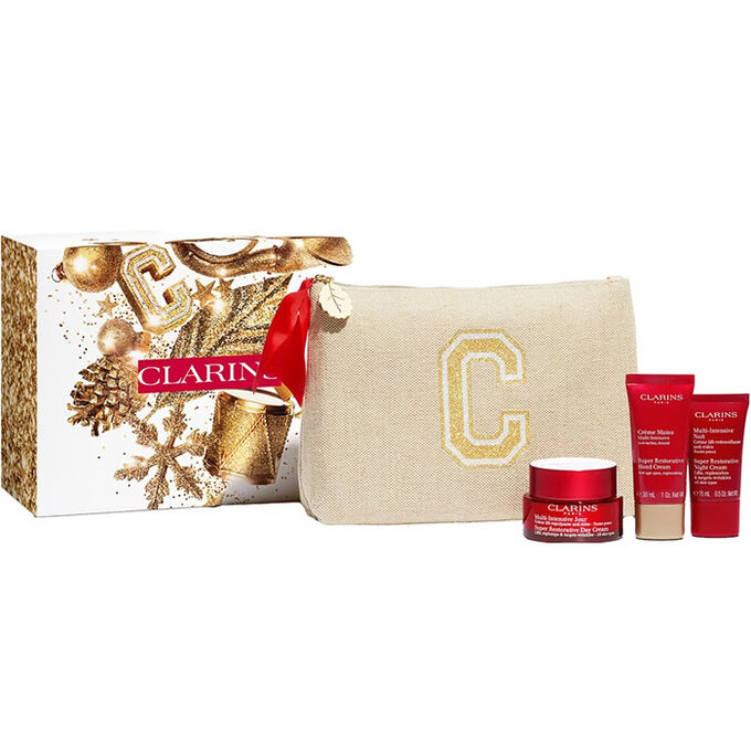 Clarins Super Restorative Day Cream All Skin Types 50ml Set 3 Artikel ...