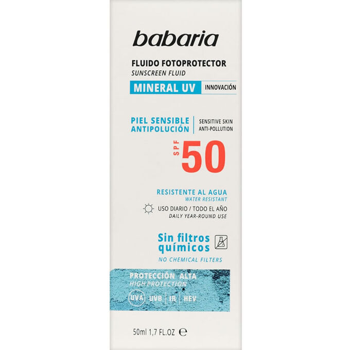 Babaria Sun Mineral Fotoprotector Facial Fluid Spf50 50ml ...