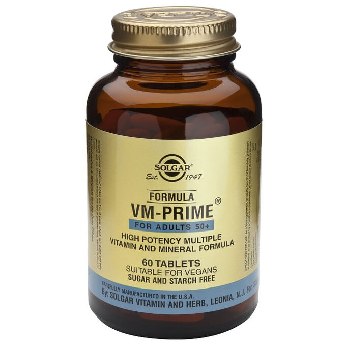 Solgar VM-Prime Adults +50 60 Capsules | Niche Perfumes Luxury Products ...